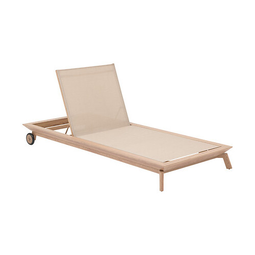 LIT DE PISCINE ALU 5 POSITIONS MANISSA HONEY/LIN